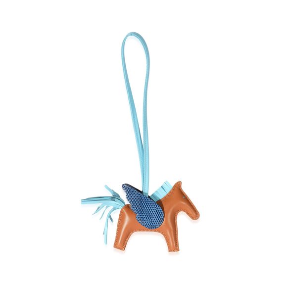 Hermes | Bags | Hermes Swift Lizard Gold Celeste Bleu Saphir Rodeo Pm ...